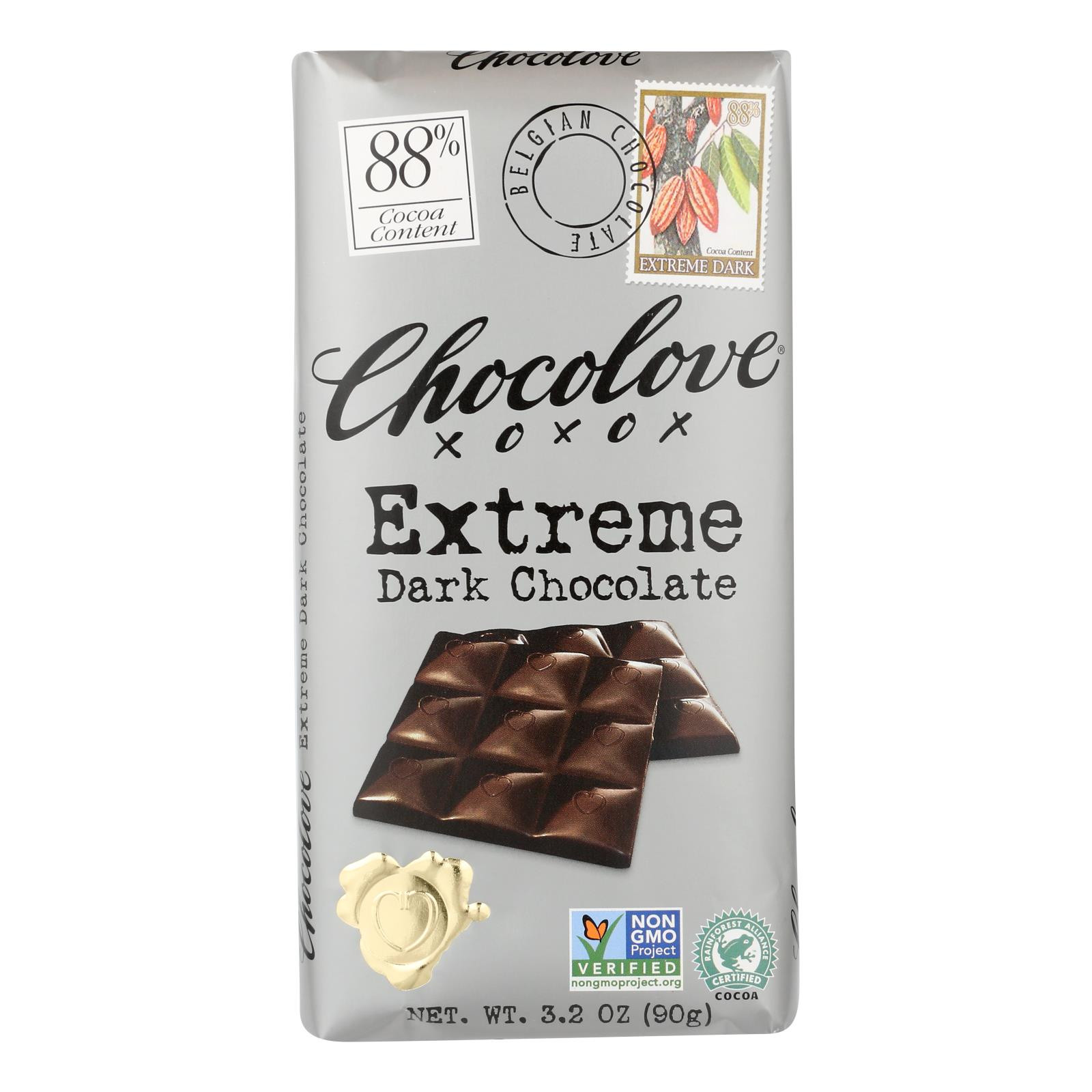 Chocolove Xoxox Premium Chocolate Bar - Dark Chocolate - Strong - 3.2 ...