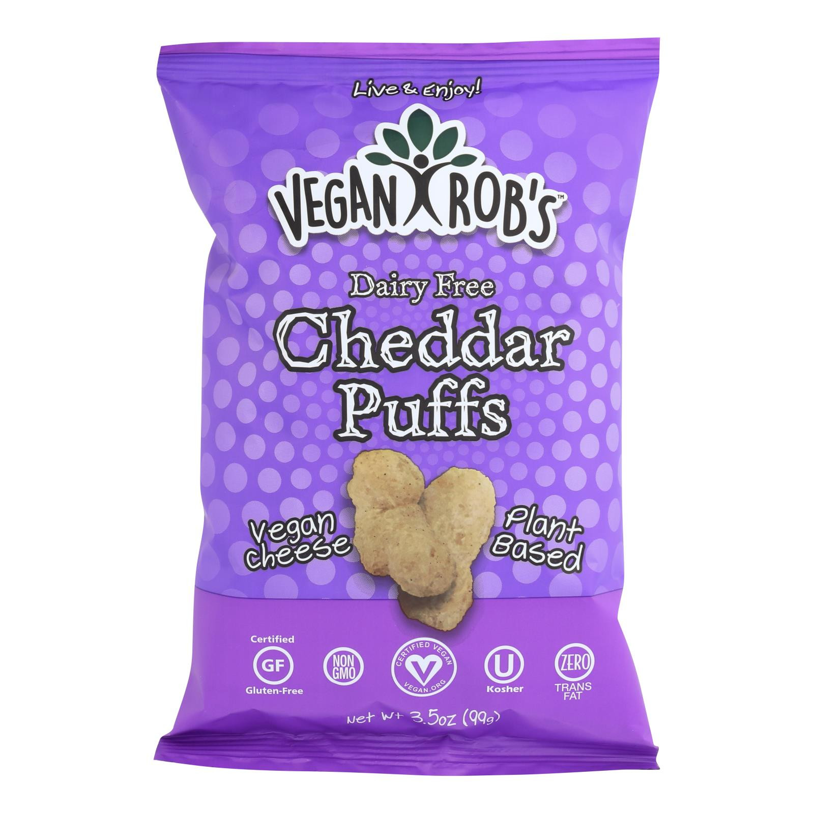 Earth Balance Vegan Puffs - Aged White Cheddar - Case Of 12 - 4 Oz.