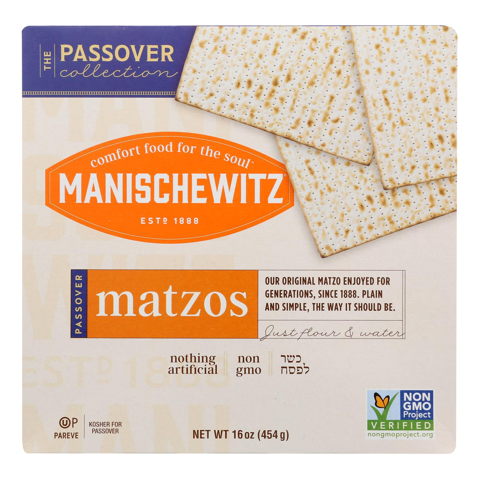 Manischewitz Matzo 1s - Case Of 30 - 1 Lb.
