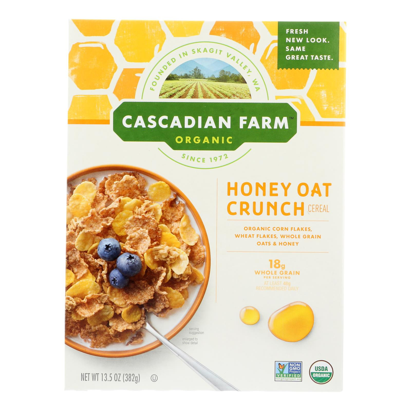 Cascadian Farm Cereal - Organic Corn Flakes, Wheat Flakes, Whole Grain ...