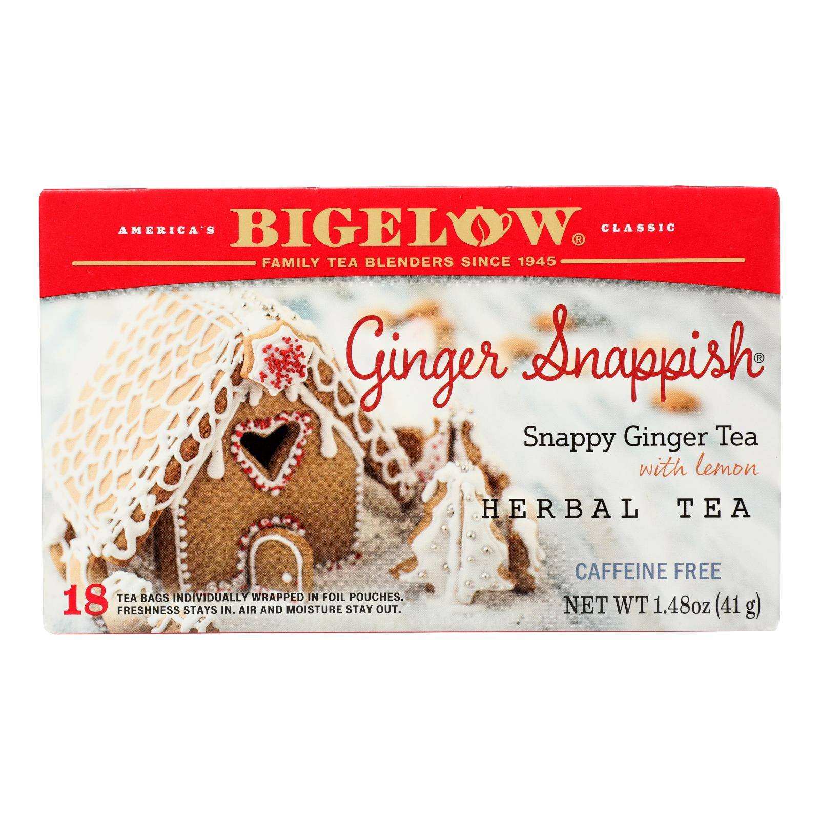 Bigelow Tea Tea - Ginger Peach Stedy Stomach - Case Of 6 - 18 Bag