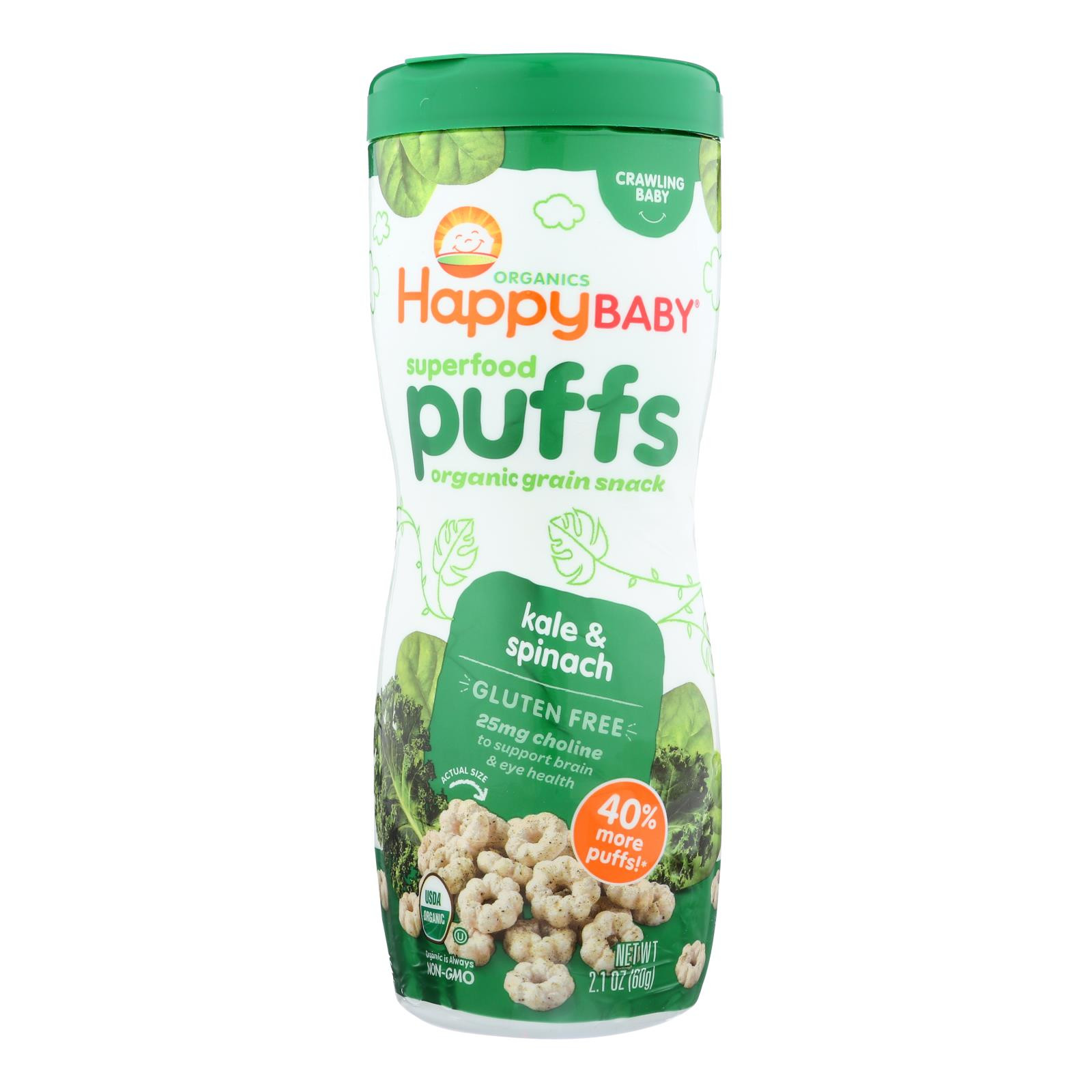 Happy Bites Organic Puffs Finger Food For Babies - Strawberry Puffs ...