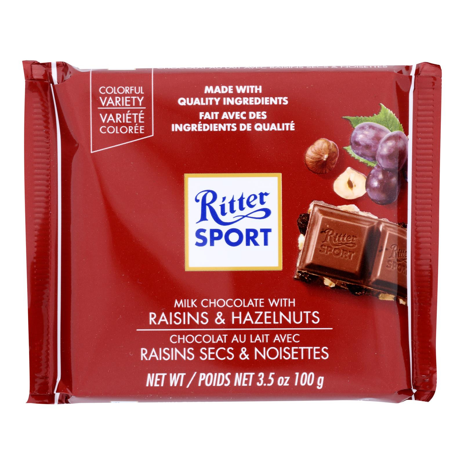 Ritter Sport Chocolate Bar - Dark Chocolate - Whole Hazelnuts - 3.5 Oz ...