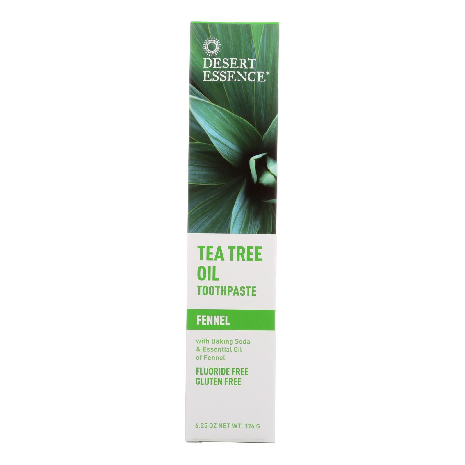 Desert Essence Natural Tea Tree Oil Toothpaste Fennel - 6.4 Oz