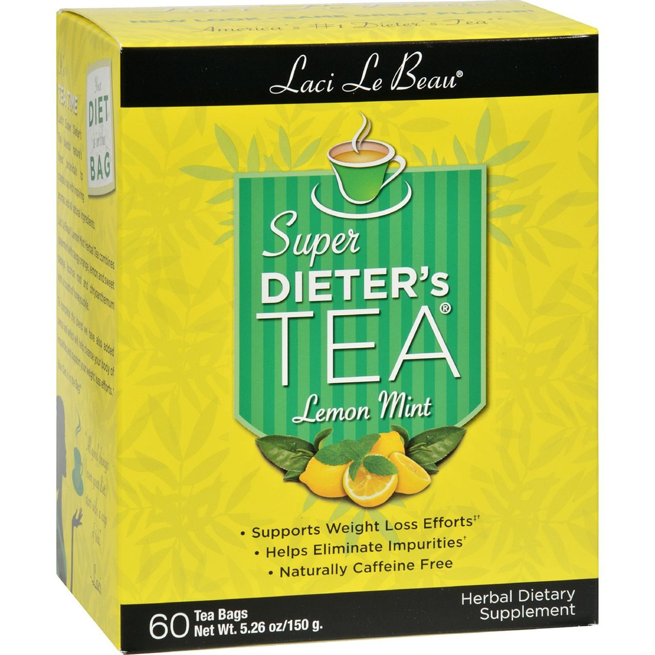 Laci Le Beau Super Dieter's Tea All Natural Botanicals - 60 Tea Bags