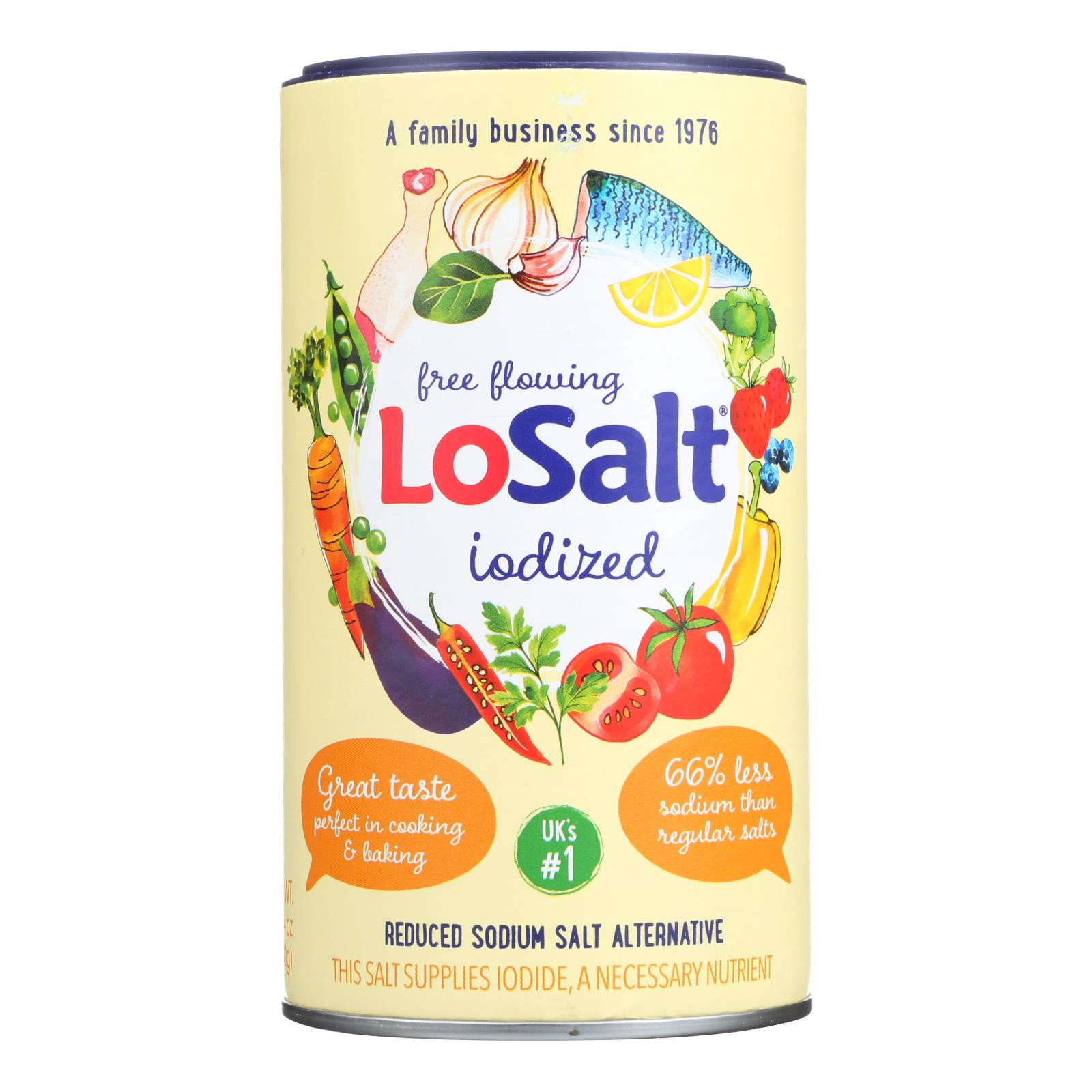 Losalt Reduced Sodium Salt - Case Of 6 - 12.35 Oz.
