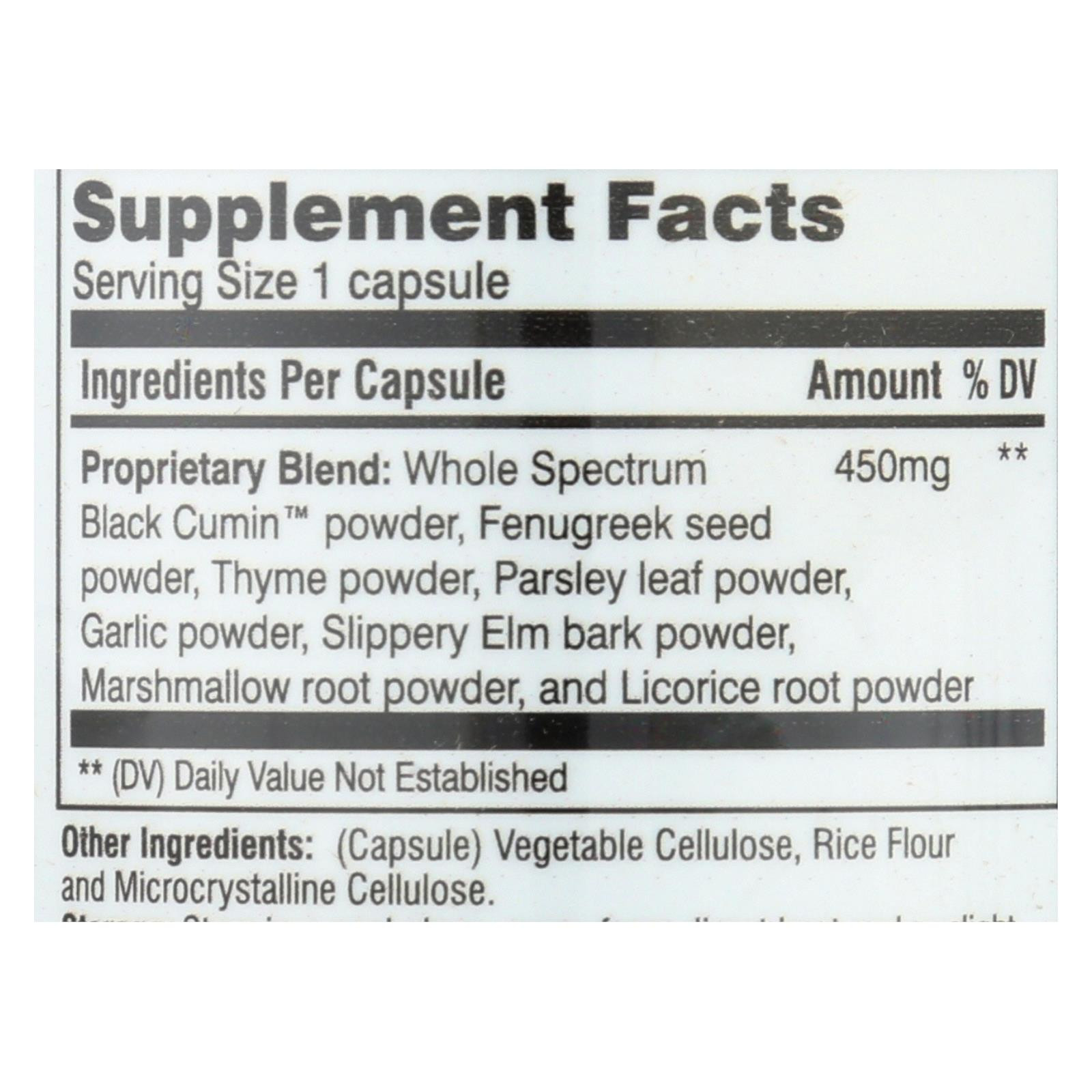 Amazing Herbs Black Seed Fenuzyme Bronc Care - 60 Capsules
