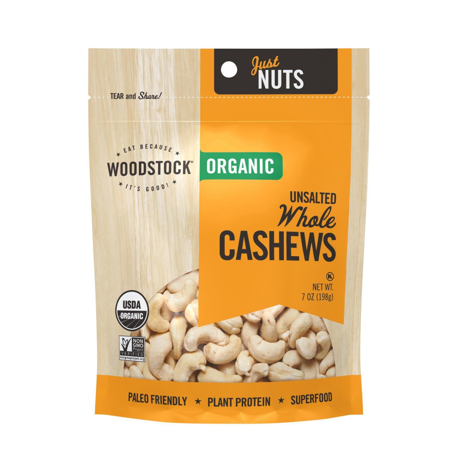 Bulk Nuts Cashews - Organic - Whole - Raw - Case Of 25 Lbs