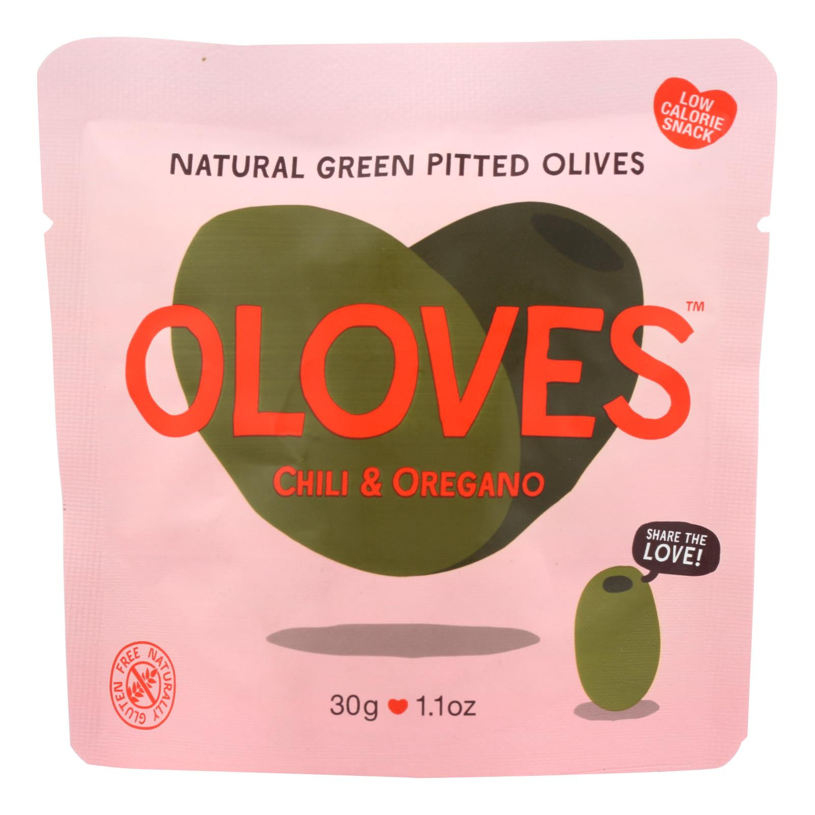 Oloves Green Pitted Olives - Lemon And Rosemary - Case Of 10 - 1.1 Oz.