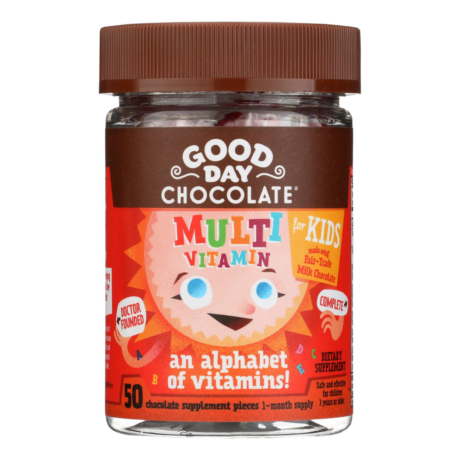 Good Day Chocolate - Multivitamin Supplement For Kids - 50 Count