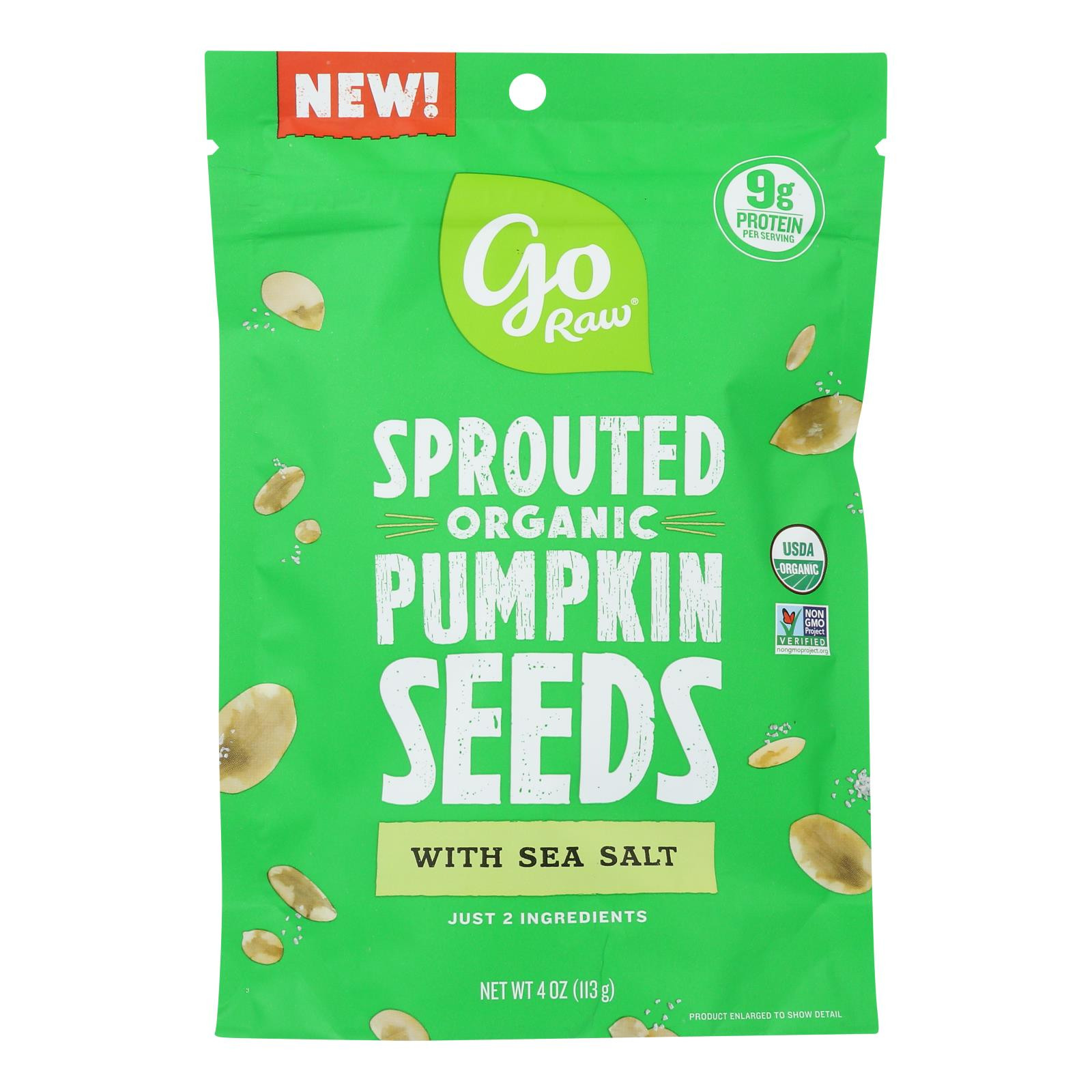 Go Raw Snack Bar - Organic - Sprouted - Pumpkin Seed - .458 Oz - Case Of 10