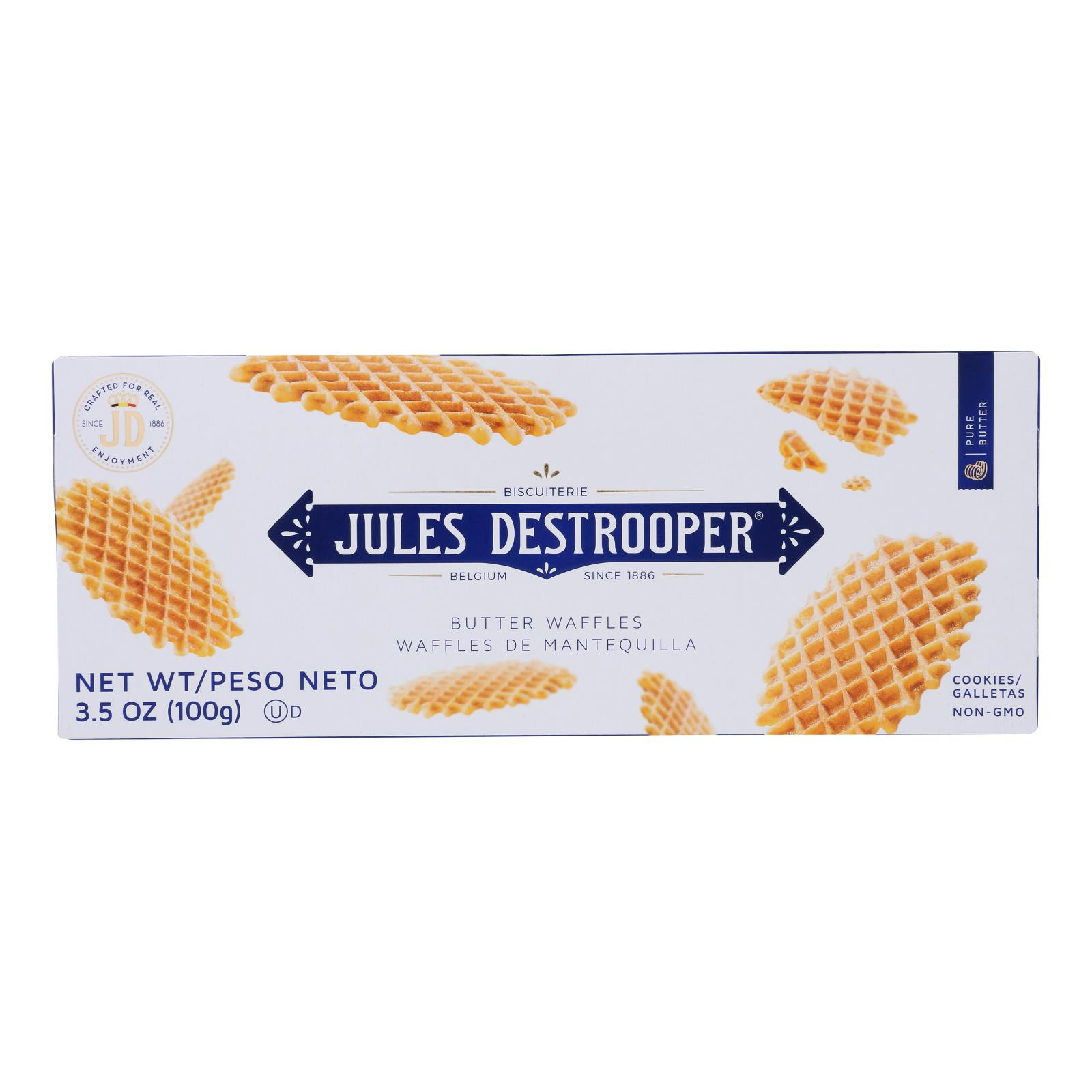 Jules Destrooper Cookies - Almond Thins - Case Of 12 - 3.5 Oz.