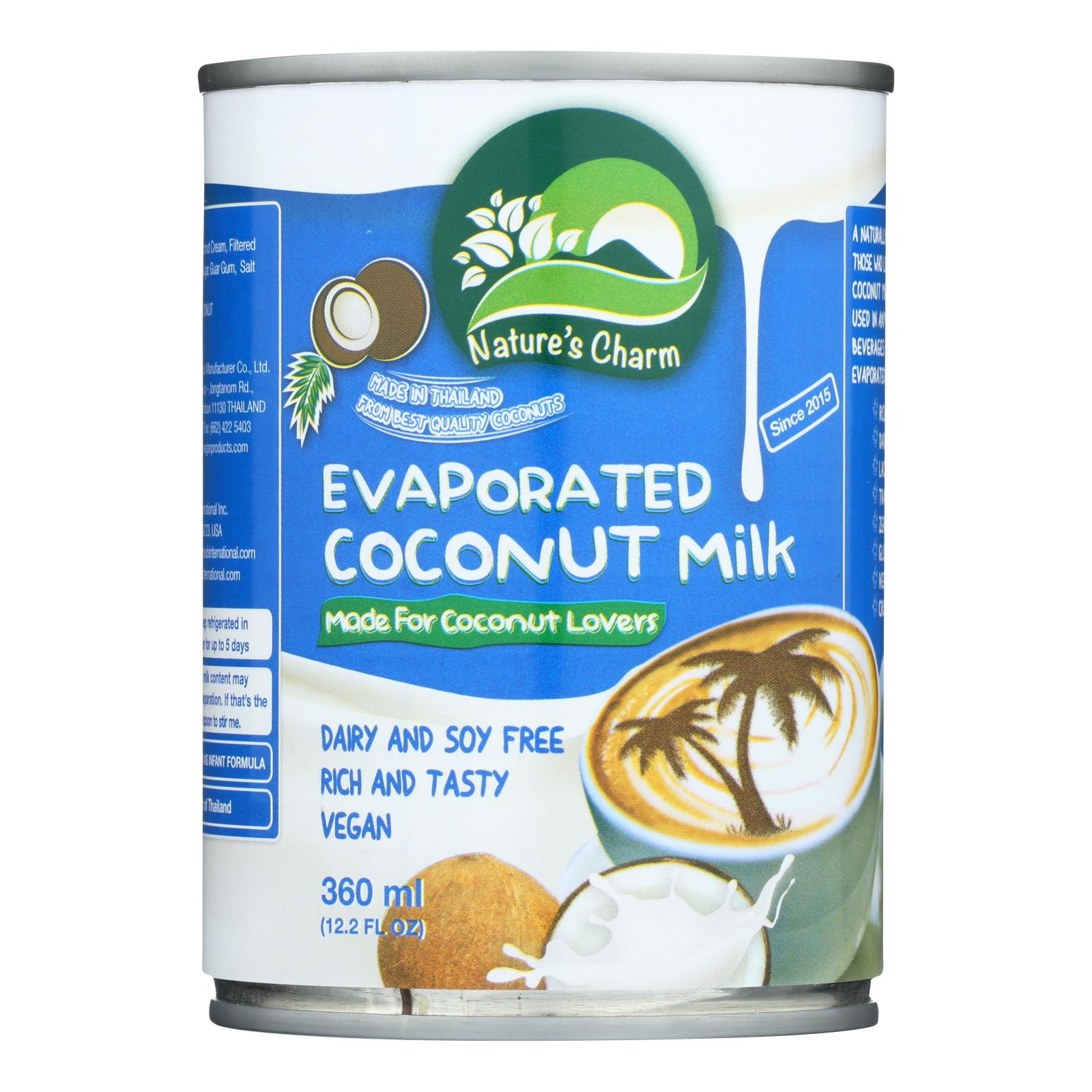 Nature's Charm Evaporated Coconut Milk - Case Of 6 - 12.2 Oz. - Pure ...