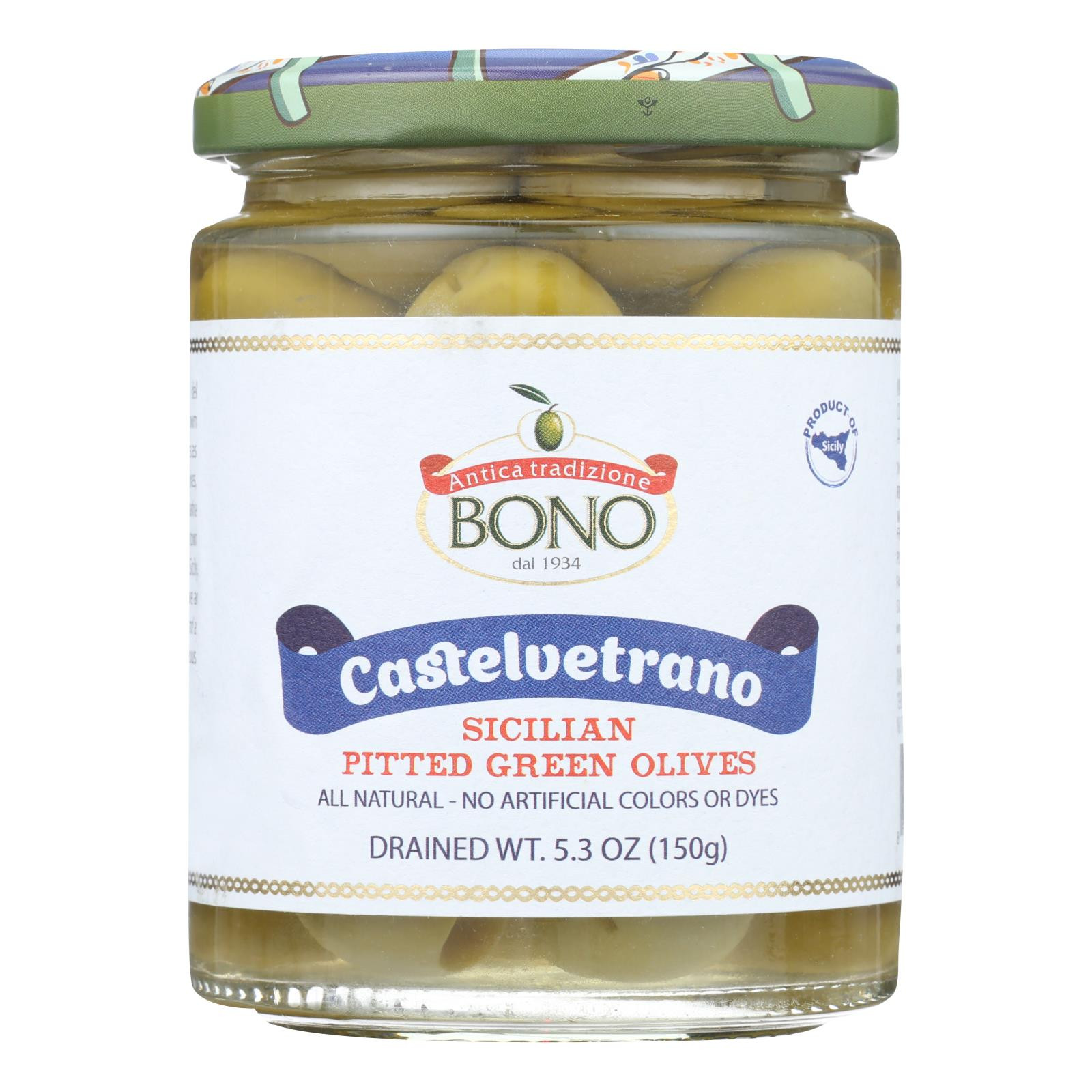 Oloves Green Pitted Olives - Lemon And Rosemary - Case Of 10 - 1.1 Oz.