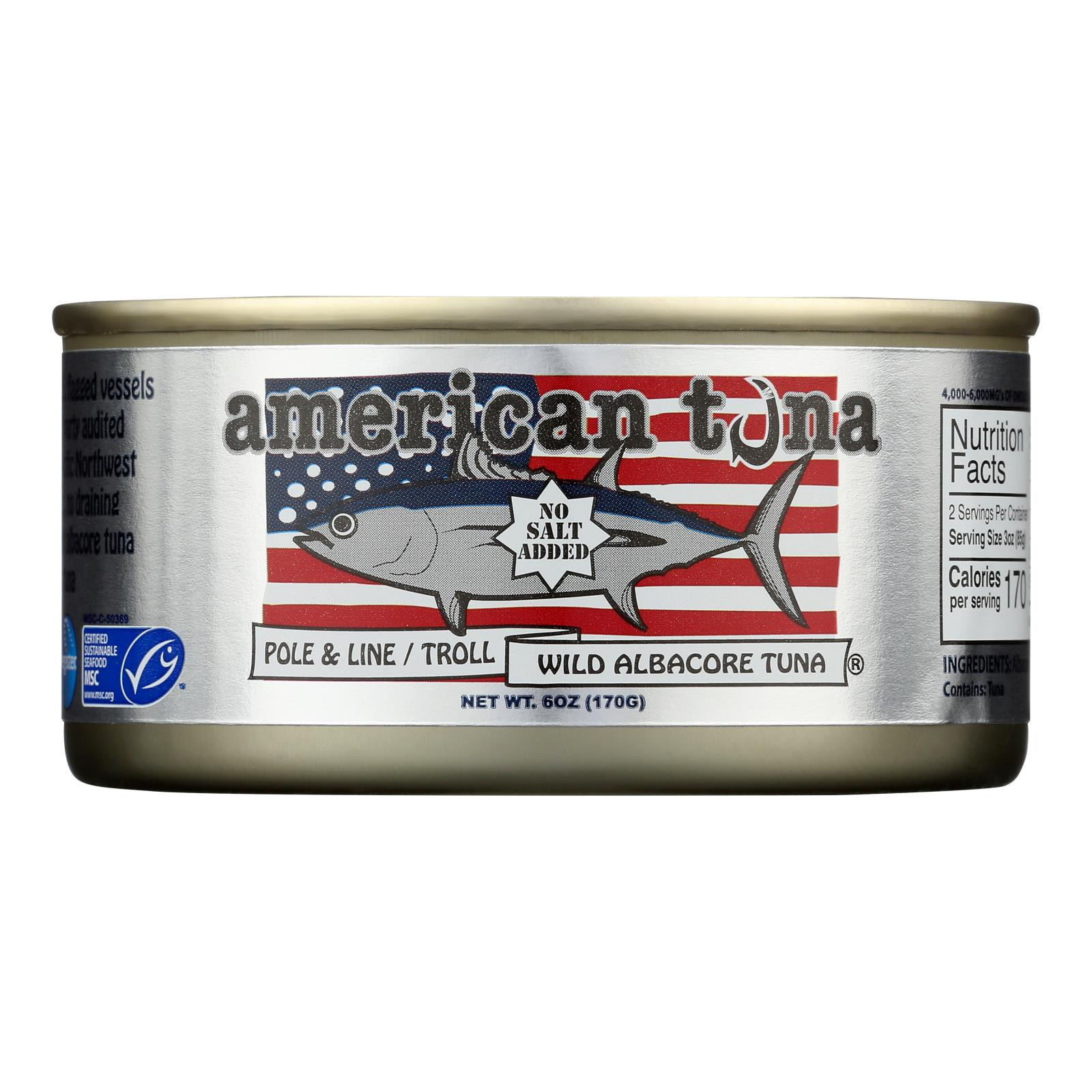 Natural Sea Wild Albacore Tuna - With Sea Salt - Case Of 12 - 5 Oz.