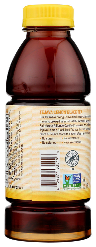 Tejava Black Tea - Unsweetened - Case Of 6 - 12 Oz.