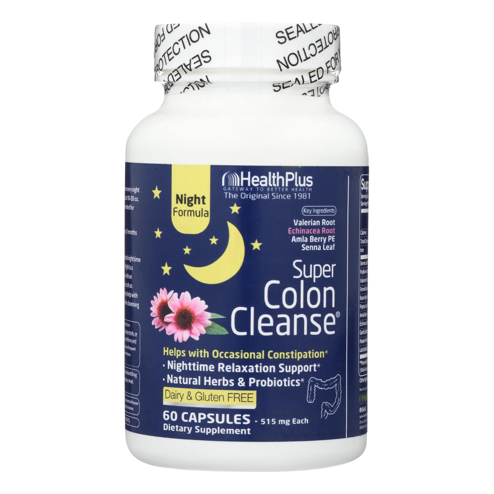 Health Plus - Super Colon Cleanse - 500 Mg - 240 Capsules