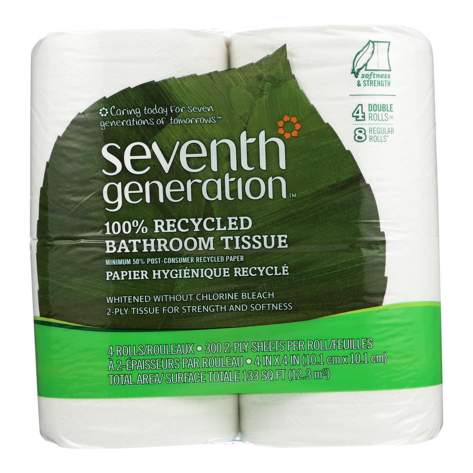 Seventh Generation Bathroom Tissue - Case Of 4 - 300 Count