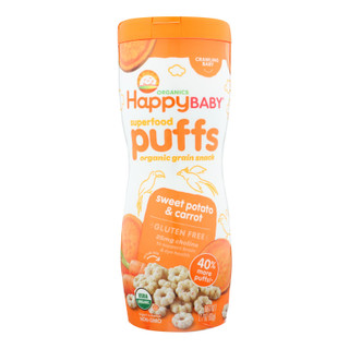 Happy Bites Organic Puffs Finger Food For Babies - Strawberry Puffs ...