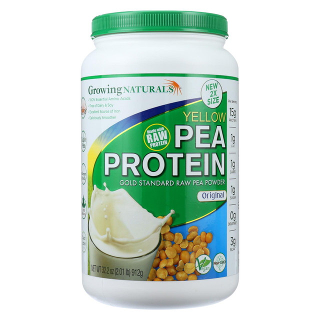 Growing Naturals Yellow Pea Protein - Original - 16 Oz