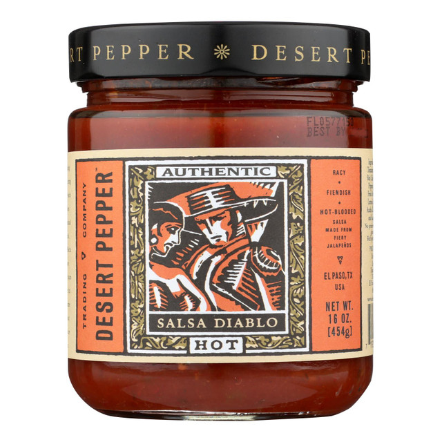 Desert Pepper Trading Cantina Salsa - Hot Red - Case Of 6 - 16 Oz
