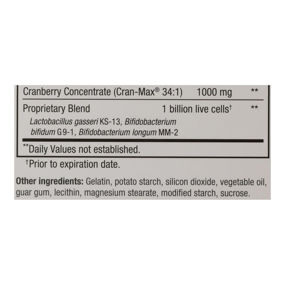 Kyolic - Cran Logic Cran-max Cranberry Extract Plus Probiotics - 60 ...