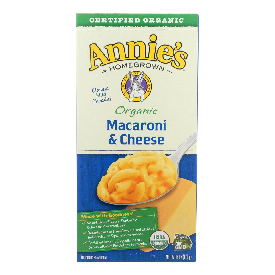 Annies Homegrown Macaroni And Cheese - Organic - Peace Pasta And ...