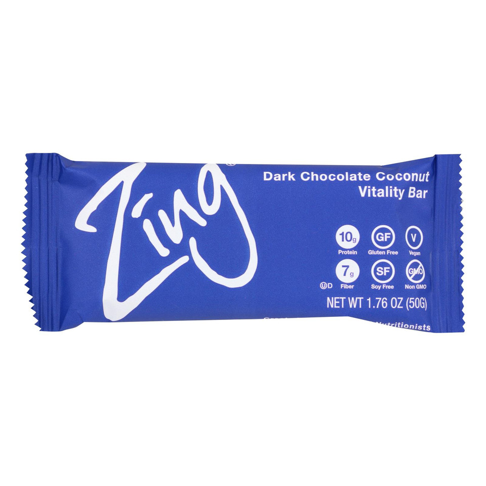 Zing Bars Nutrition Bar - Peanut Butter Chocolate Chip - 1.76 Oz Bars ...