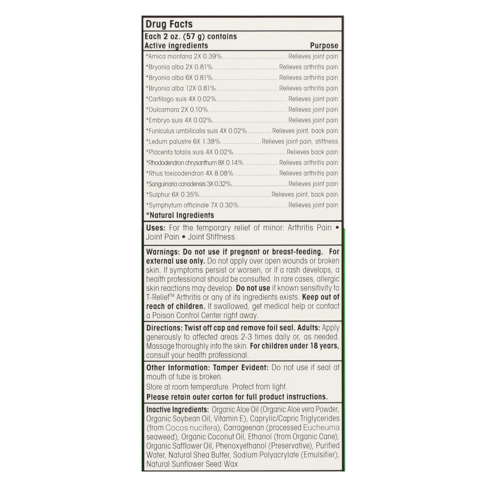 T-relief Zeel - Arthritic Pain - Osteoarthritis - Joint Stiffness - 100 ...