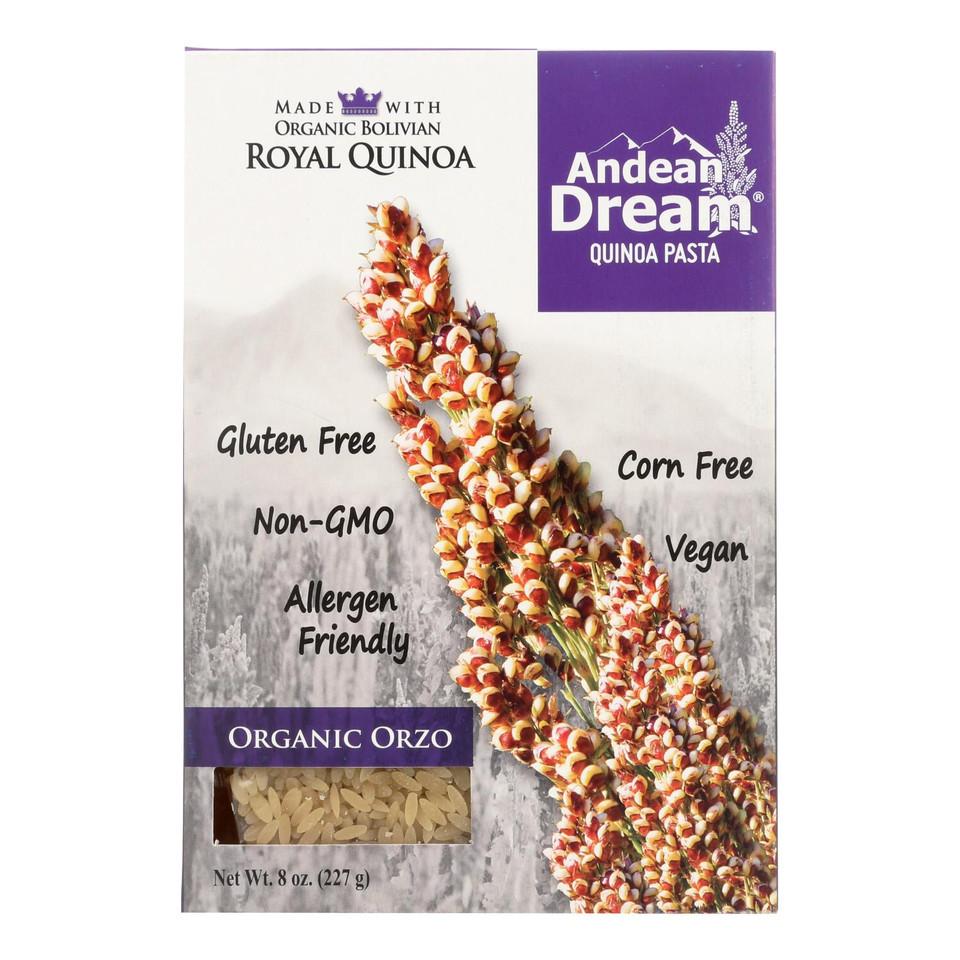 Andean Dream Gluten Free Organic Macaroni Quinoa Pasta - Case Of 12 - 8 Oz.
