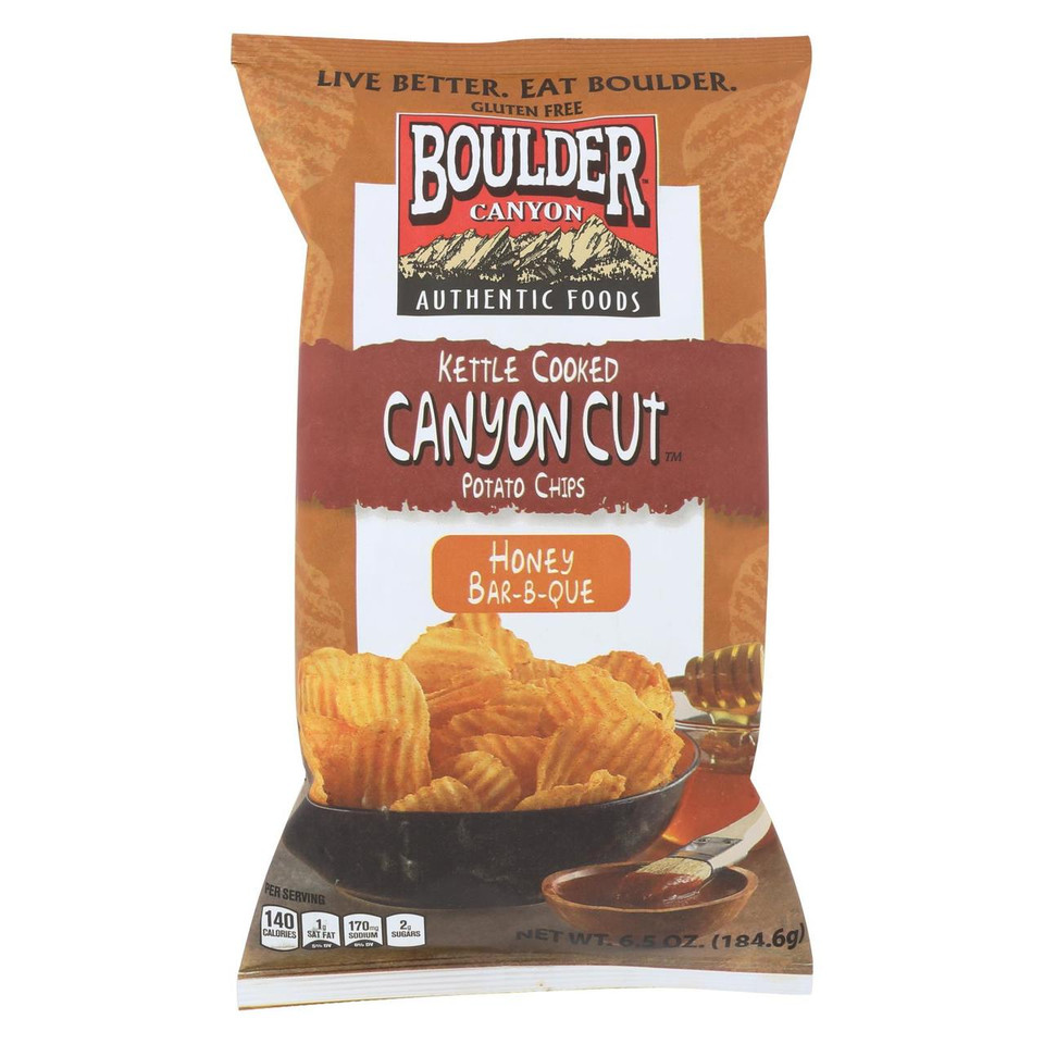 Boulder Canyon Natural Foods Kettle Cooked Canyon Cut Potato Chips ...