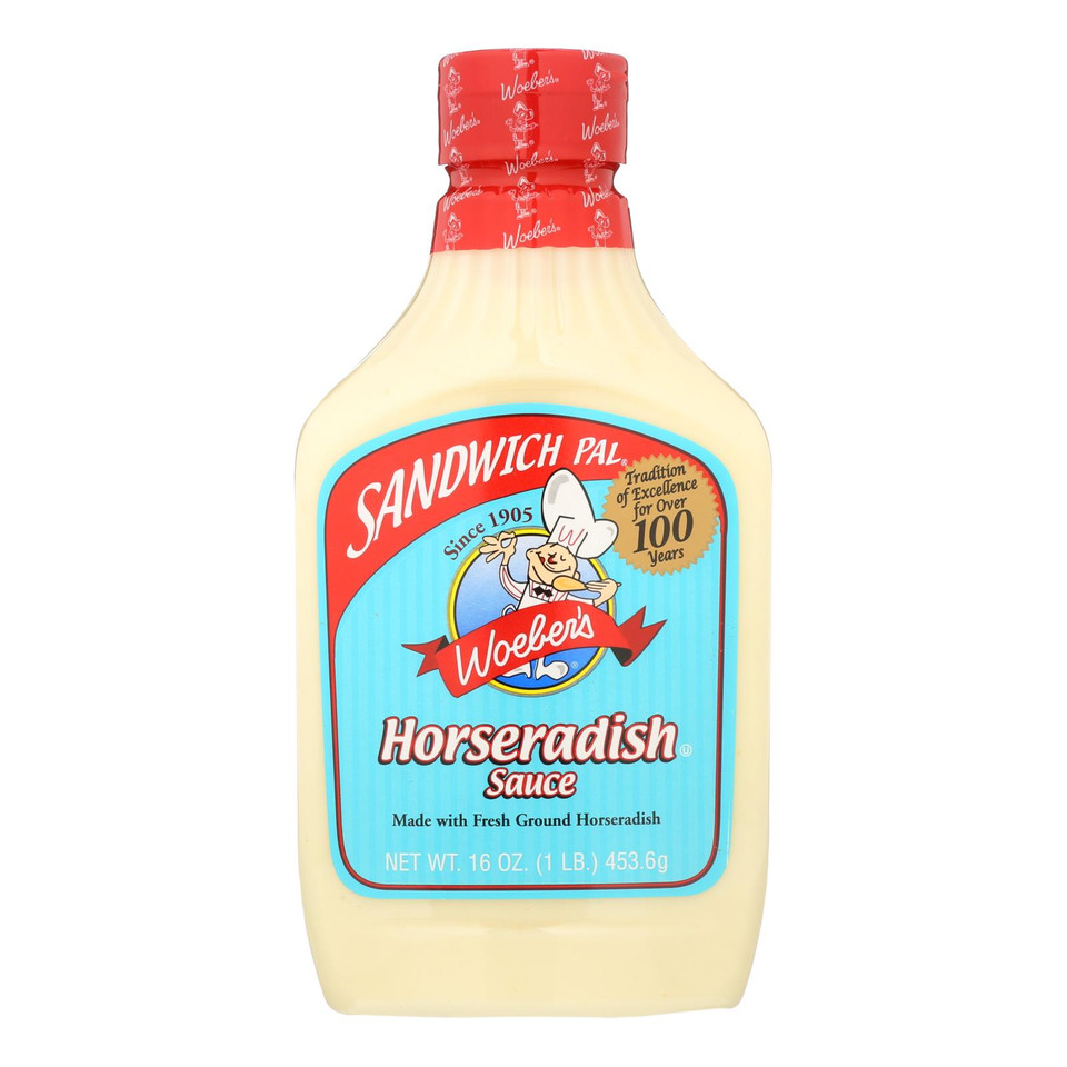 Woeber's Sandwich Pal Smoky Horseradish Sauce - Case Of 6 - 16 Fl Oz.