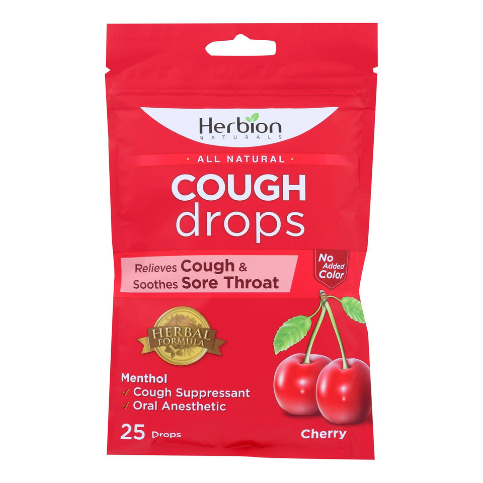 Herbion Naturals Cough Drops - All Natural - Mint - 18 Drops