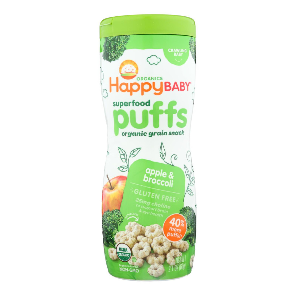 Happy Bites Organic Puffs Finger Food For Babies - Strawberry Puffs ...