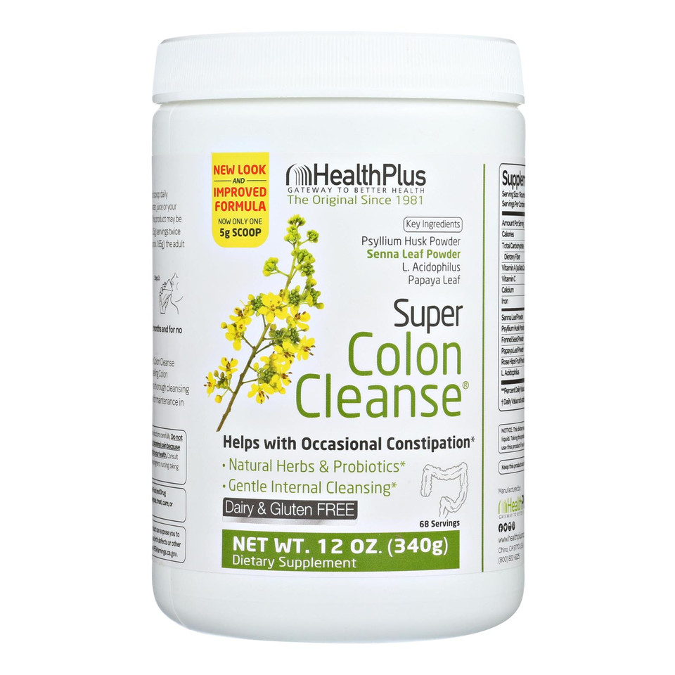 Health Plus - Super Colon Cleanse - 500 Mg - 240 Capsules
