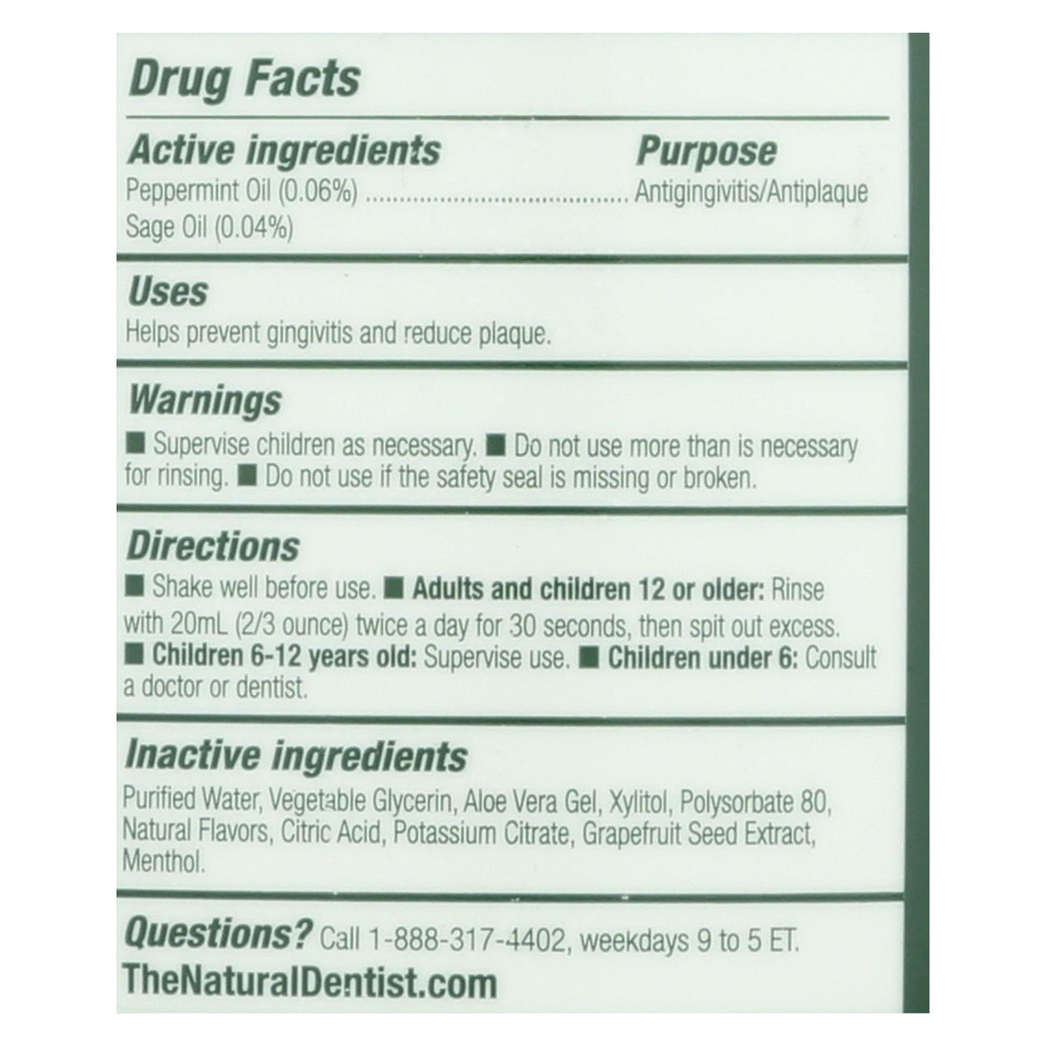 Natural Dentist Anti Gingivitis Rinse - Healthy Gums - Peppermint Twist ...