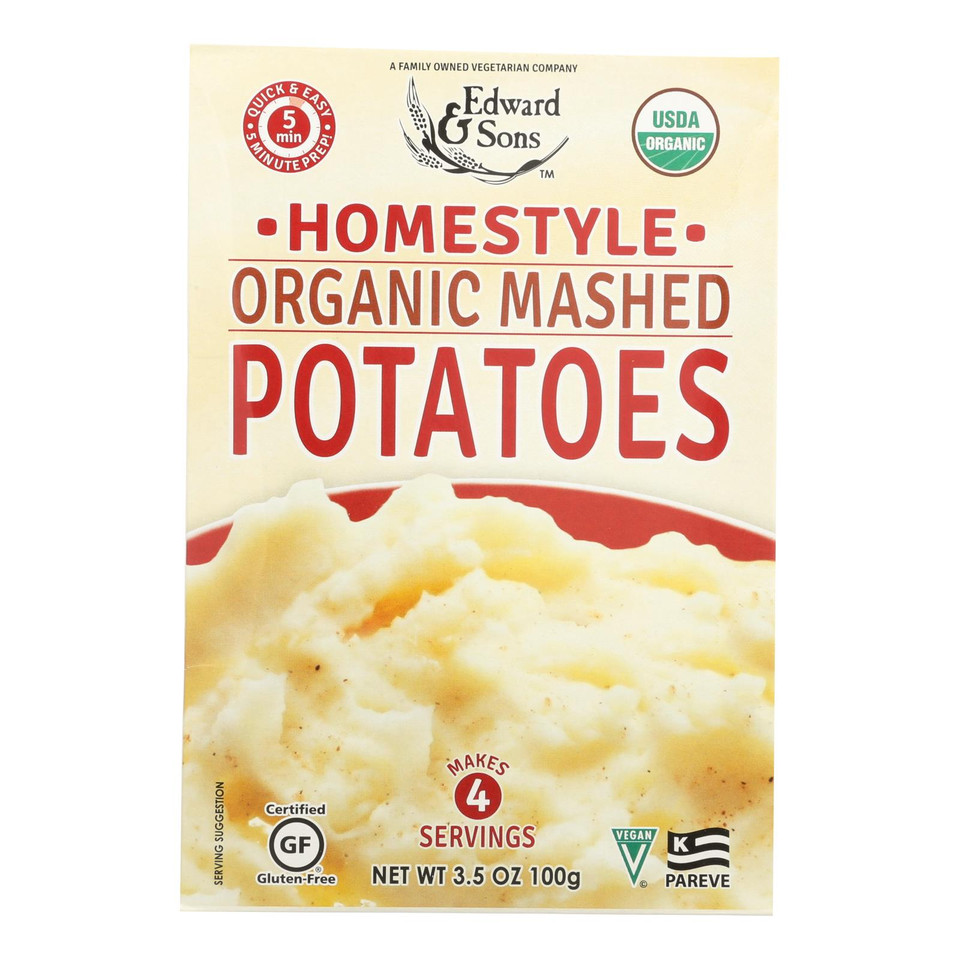 Edward And Sons Organic Mashed Potatoes - Roasted Garlic - Case Of 6 ...