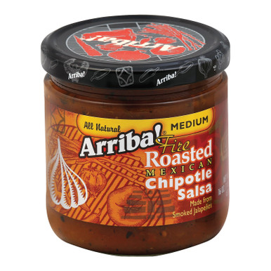 Arriba Fire Roasted Chipotle Salsa - Medium - Case Of 6 - 16 Oz.