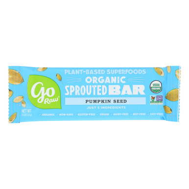 Go Raw Snack Bar - Organic - Sprouted - Pumpkin Seed - .458 Oz - Case Of 10