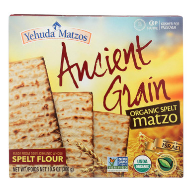 Yehuda Spelt Matzo - Organic - Gluten Free - Ancient Grains - Case Of ...