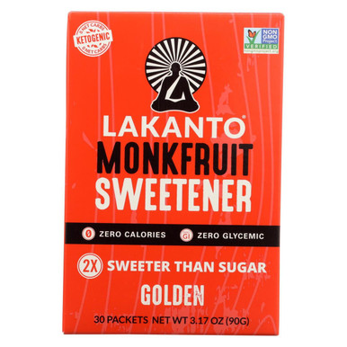 Lakanto - Monkfruit Sweetener Sticks - 30 Count - Case Of 8 - 3.17 Oz.
