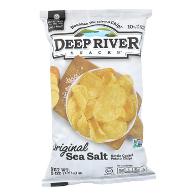 Deep River Original Sea Salt Kettle Chips - Case Of 12 - 5 Oz