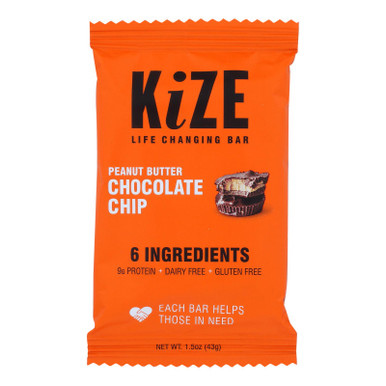 Kize Concepts - Energy Bar Raw Peanut Butter Chocolate Chip - Case Of ...