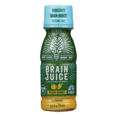 Brain Juice - Brain Juce Decaf Peach Mango - Case Of 12 - 2.5 Fz