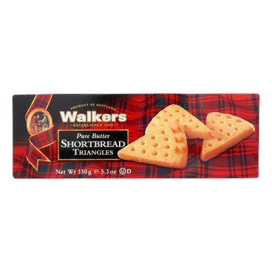 Walkers Shortbread - Pure Butter, Triangle - Case Of 12 - 5.3 Oz.