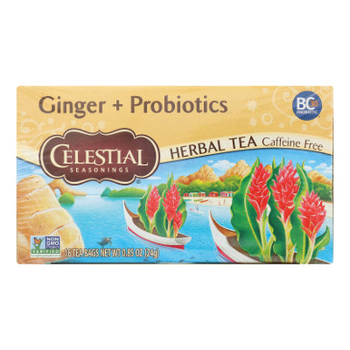 Celestial Seasonings - Tea Ginger And Probiotics - Case Of 6-16 Bag ...