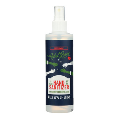 Rebel Green - Hand Sanitizer Spray Peppermint - Case Of 9-8 Fz - Pure ...