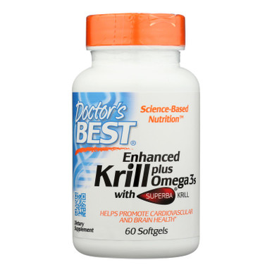 Doctor's Best - Krill Plus Omega 3 Enhncd - 1 Each-60 Sgel - Pure ...