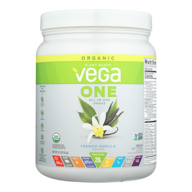Vega - Shake Mix Organic French Vanilla - 1 Each-12.2 Ounces - Pure ...