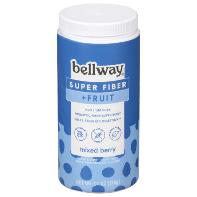 Bellway - Super Fiber + Fruit Powder Mix Berry - Case Of 4-7.7 Ounces ...